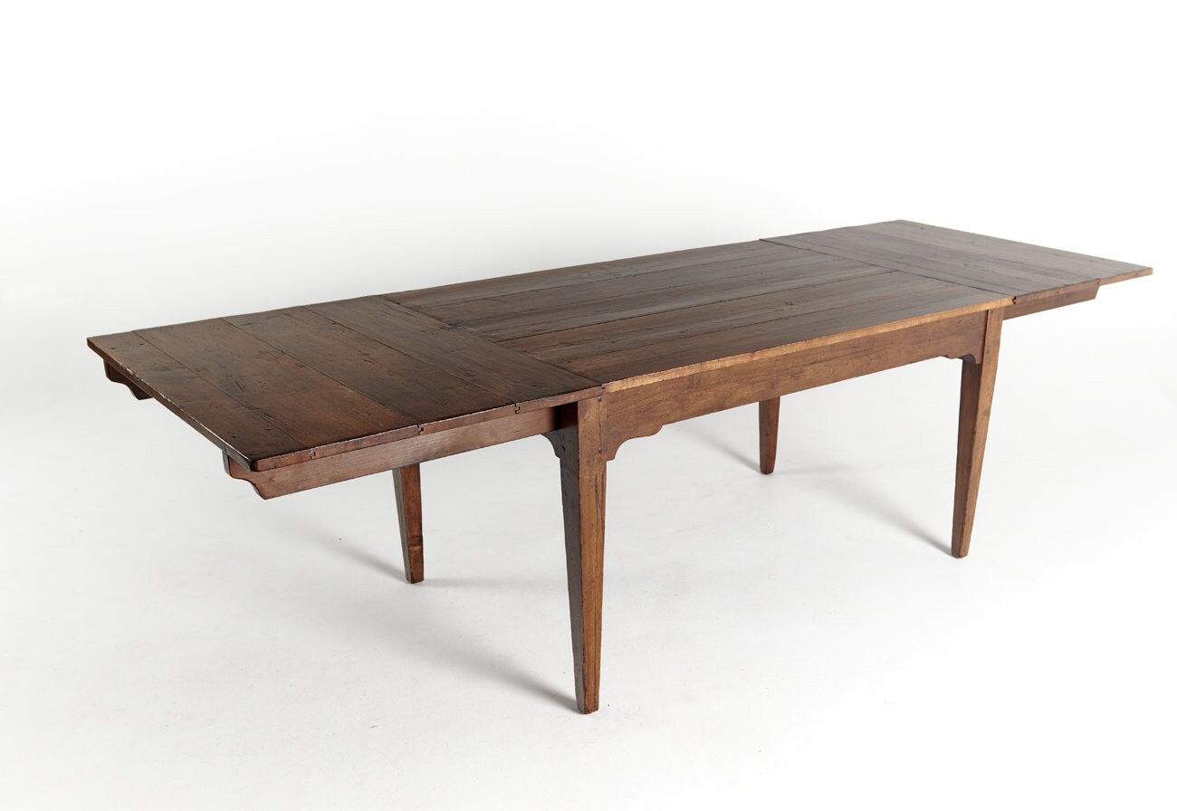 820 Extension Table With Leaf Storage, Farmhouse Table, Farm Table ...