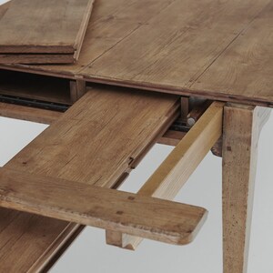 870 Extending Farmhouse Table With Leaf Storage Drawer and Antique ...