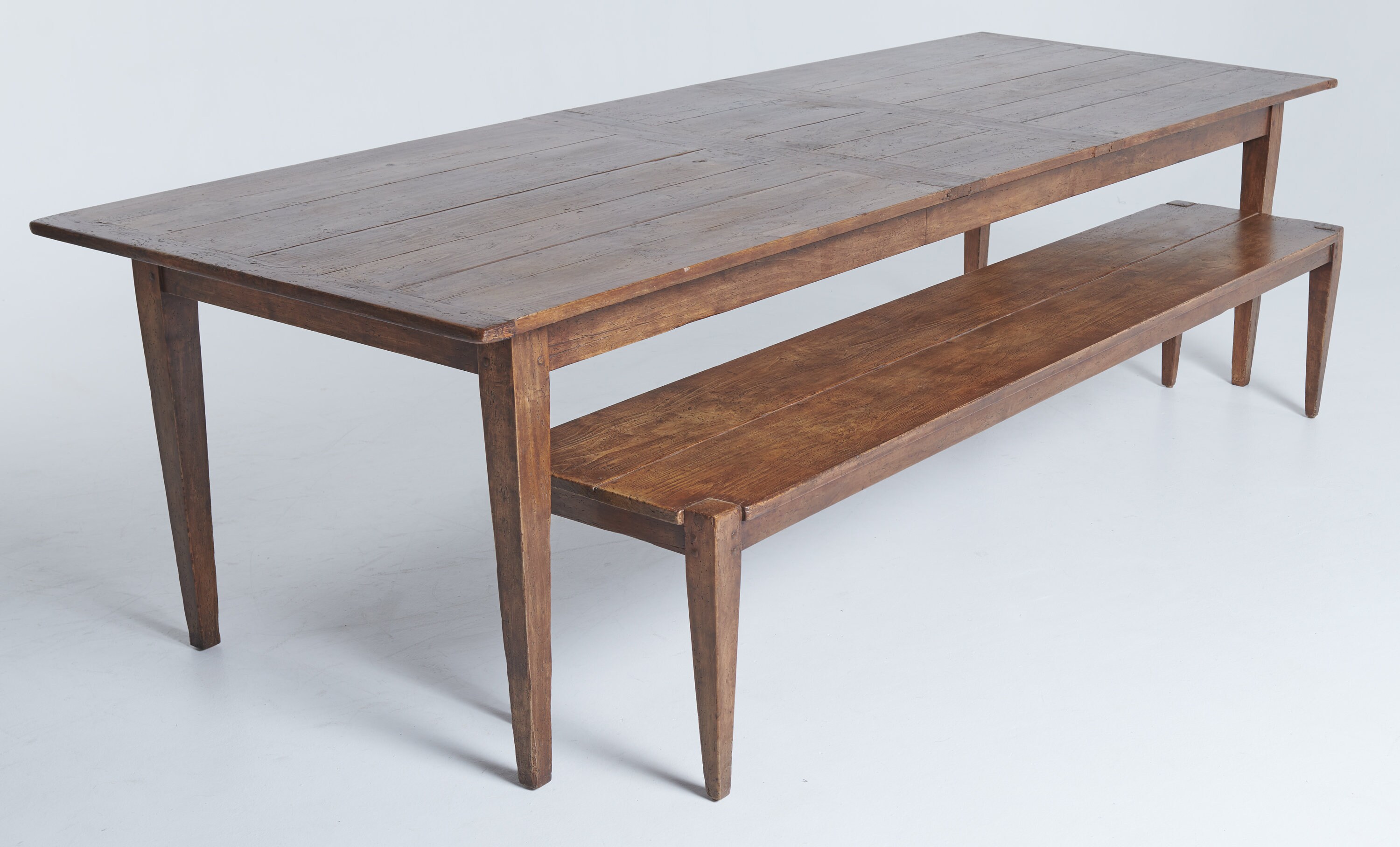 807 Extension Table, Farmhouse Table Bench, Antique Finish, Extending ...
