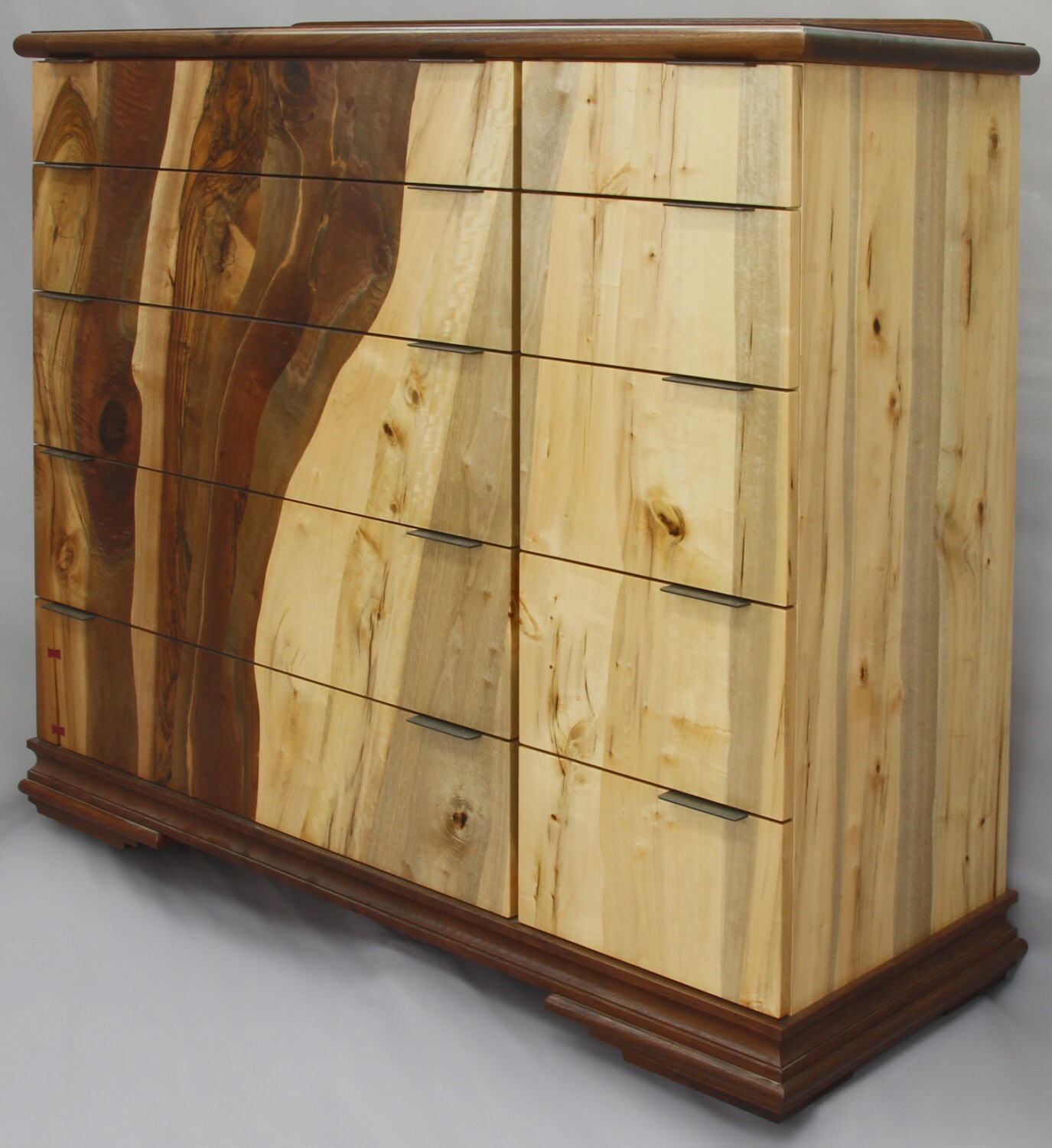 607 Solid Walnut Dresser, Chest of Drawers, Natural Edge, Live Edge ...
