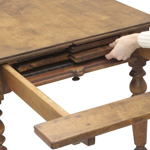 244 Extending Harvest Table, Farmhouse Table, Extendable Farm Table ...