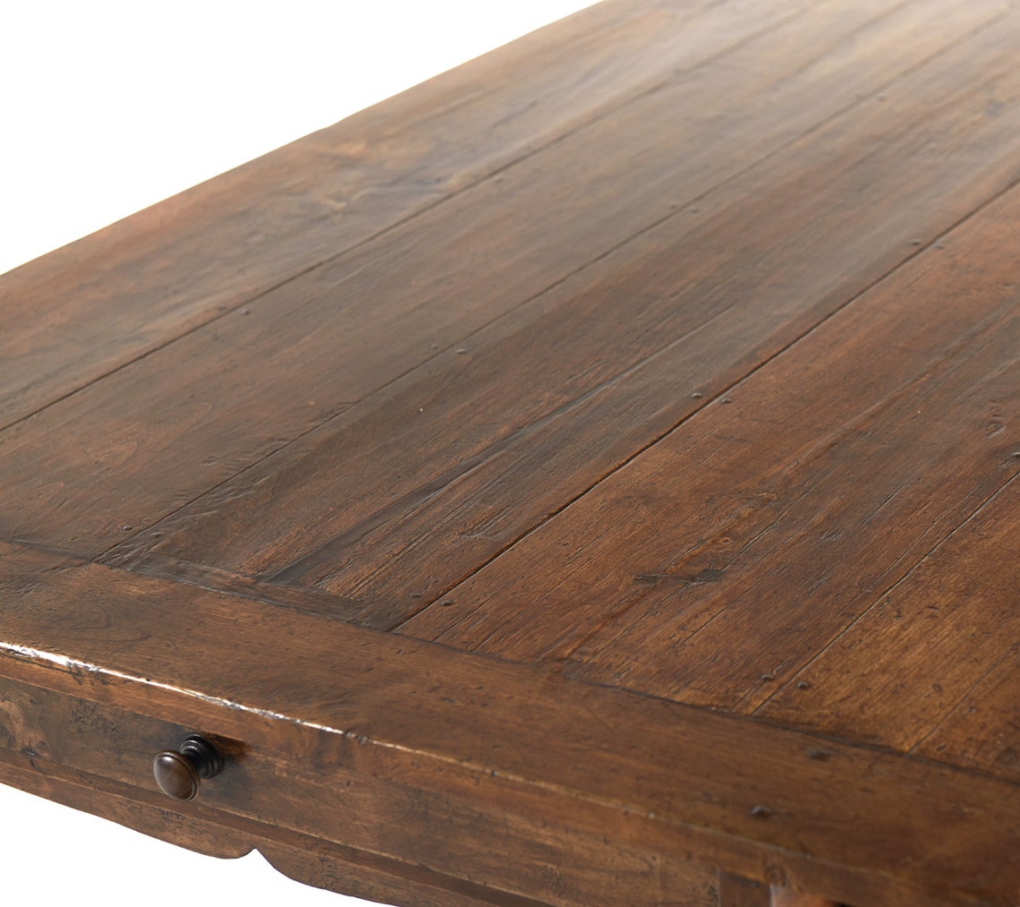 820 Extension Table With Leaf Storage, Farmhouse Table, Farm Table ...