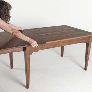 820 Extension Table With Leaf Storage, Farmhouse Table, Farm Table ...