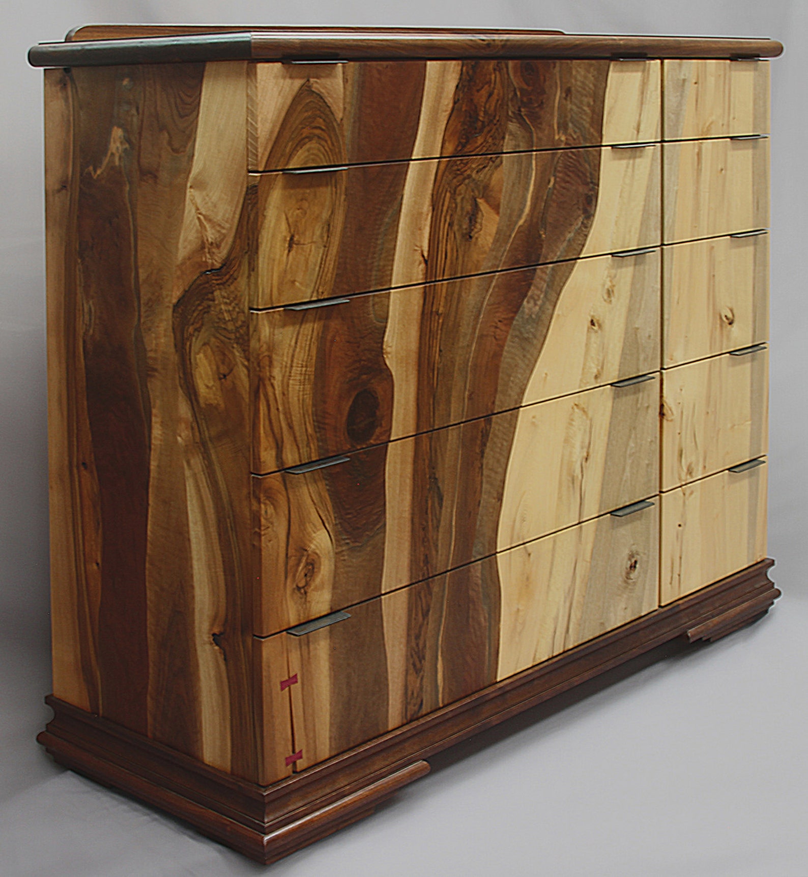 607 Solid Walnut Dresser, Chest of Drawers, Natural Edge, Live Edge ...