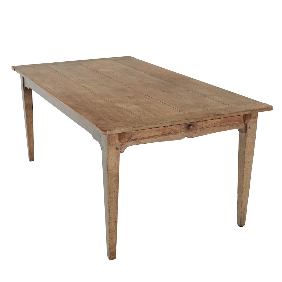 870 Extending Farmhouse Table With Leaf Storage Drawer and Antique ...