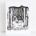 MAGIC LITTLE HOUSE Illustration / Drawing / Print / Poster / Fine Art ...