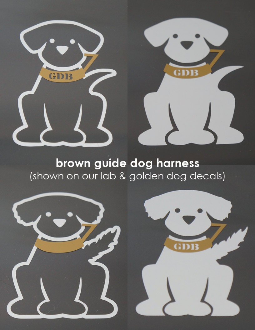 Guide Dog Harness Vinyl Decal Accessory Only (dog Decal Not Included ...