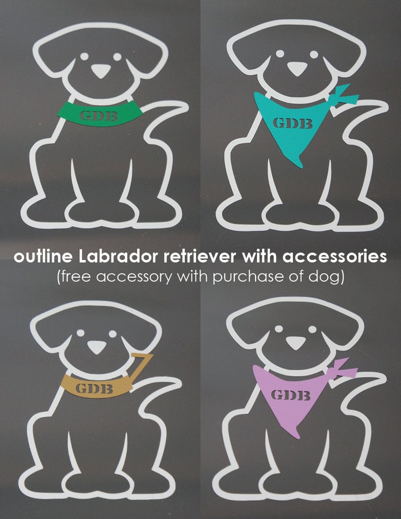 Labrador Retriever Vinyl Decal - Outline - Etsy