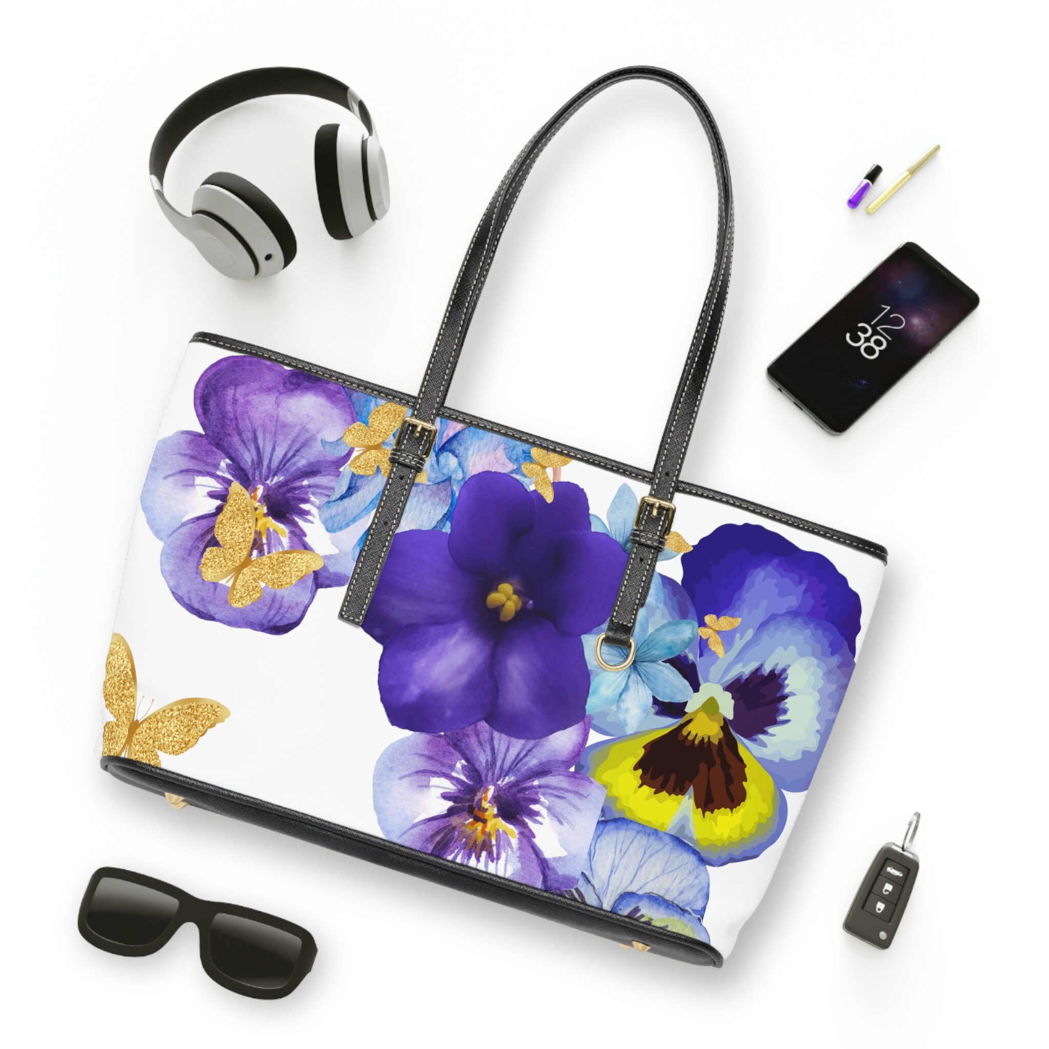 Botanical Illustration Tote Bag Floral Art Bag Nature Lover Gift Canvas ...