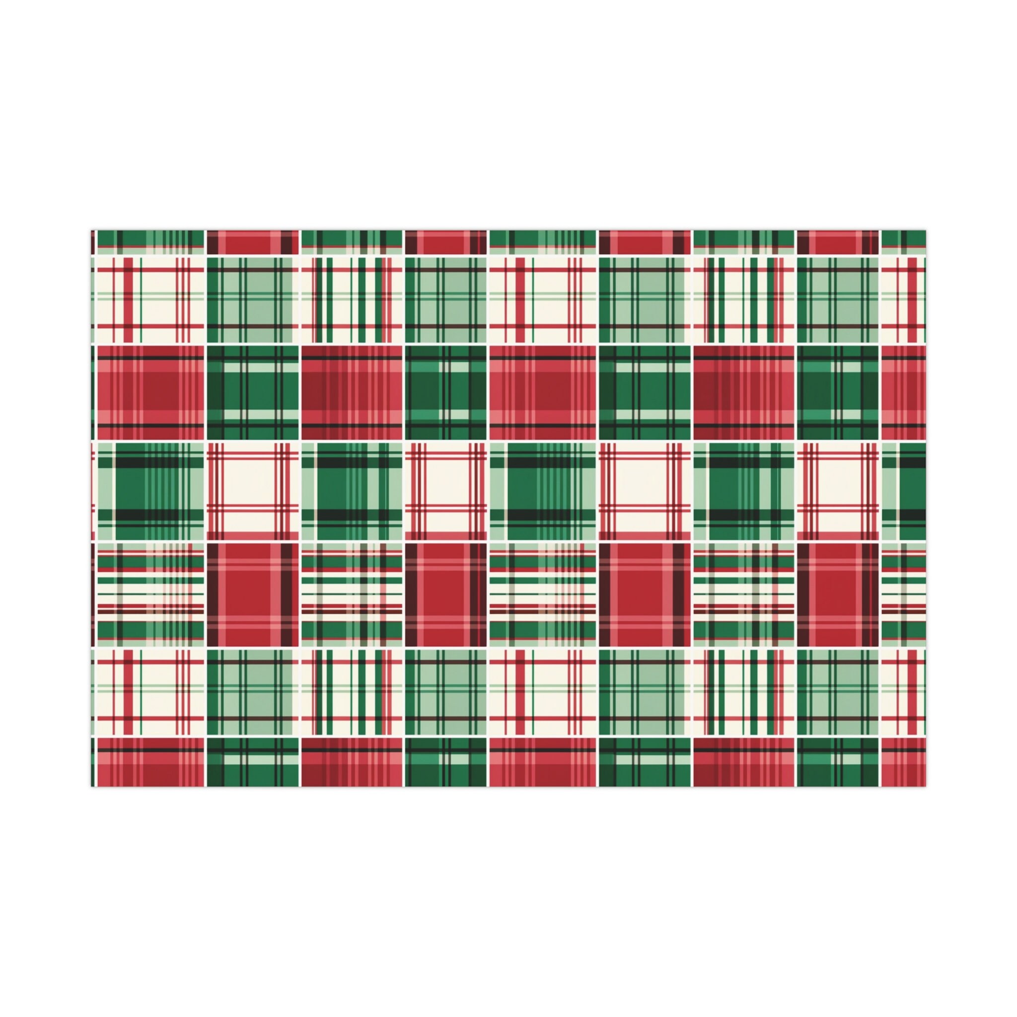 Red and Green Digital Paper, Christmas Scrapbook Paper, Printable Paper ...