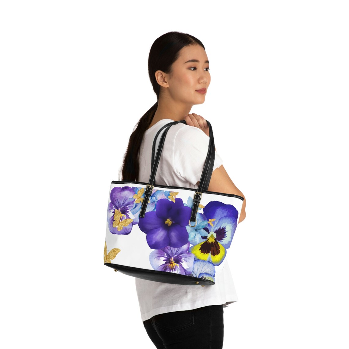 Botanical Illustration Tote Bag Floral Art Bag Nature Lover Gift Canvas ...