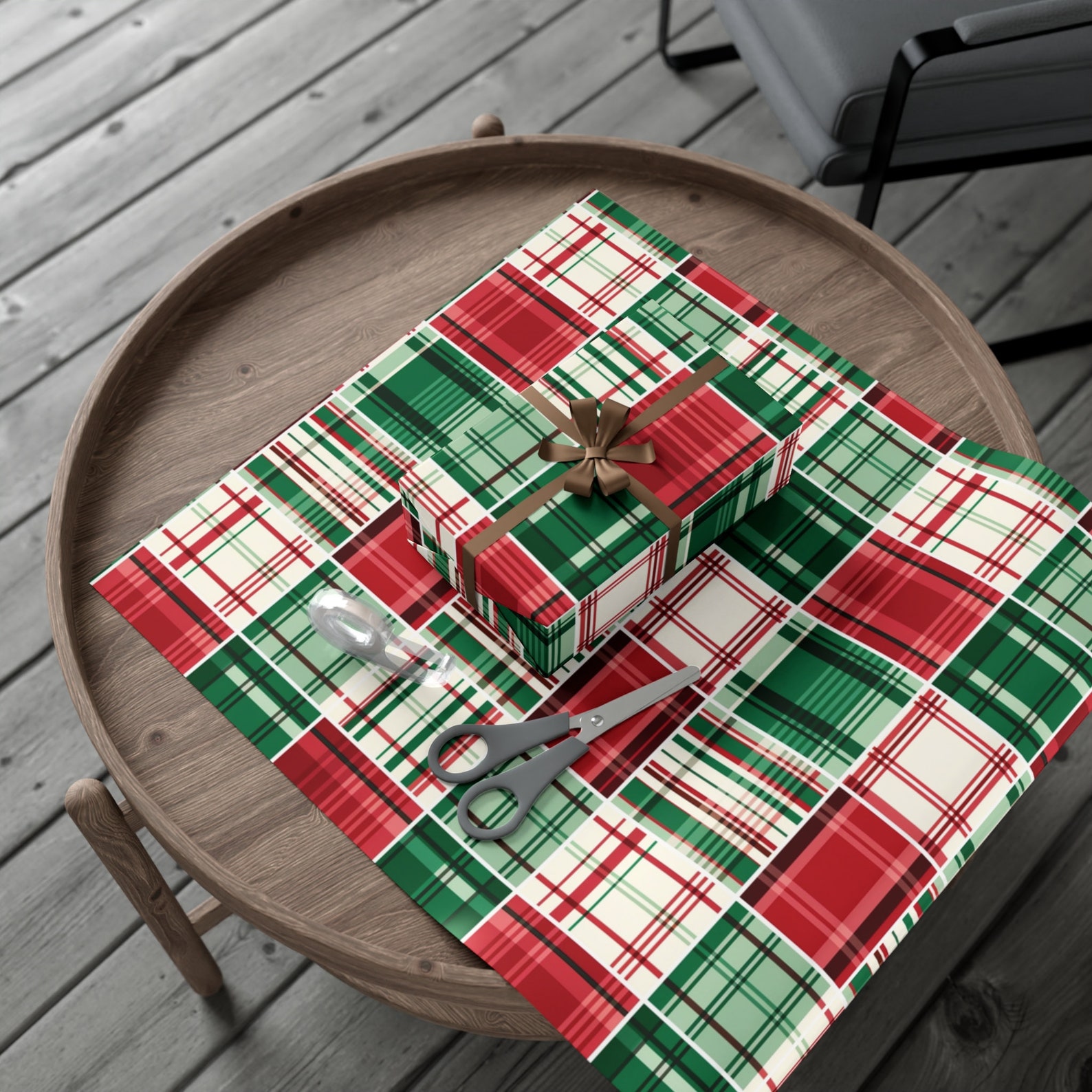 Red and Green Digital Paper, Christmas Scrapbook Paper, Printable Paper ...