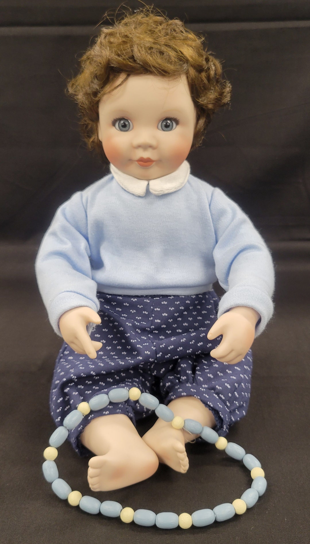 Vtg Knowles Maud Fangel Cover Babies PEEK-A-BOO PETER Porcelain Doll ...