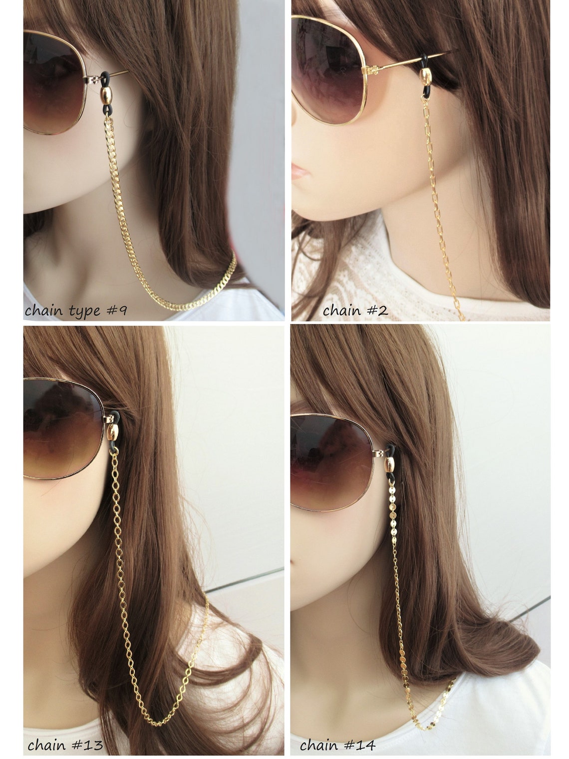 Gold Chain Glasses Women Sunglasses Chain Gold Eyeglasses - Etsy