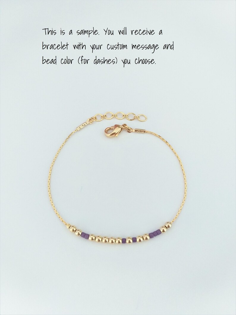 Custom Morse Code Bracelet for Women With Clasp Minimalist | Etsy