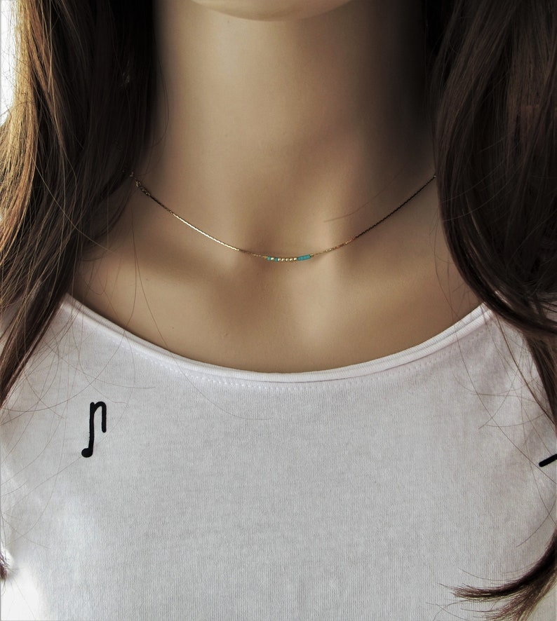 Thin Beaded Morse Code Necklace for Women Custom Name | Etsy