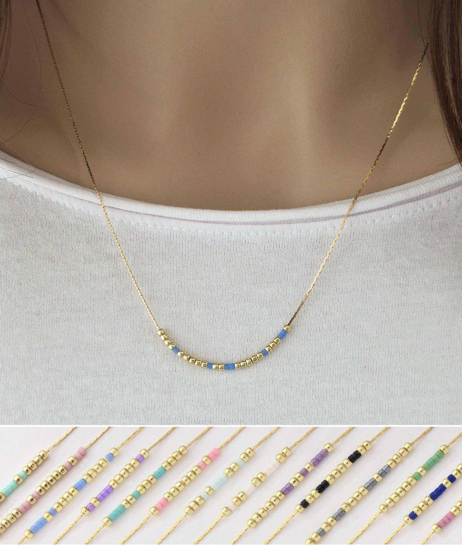Custom Morse Code Necklace, Secret Message Personalized Jewelry - Etsy