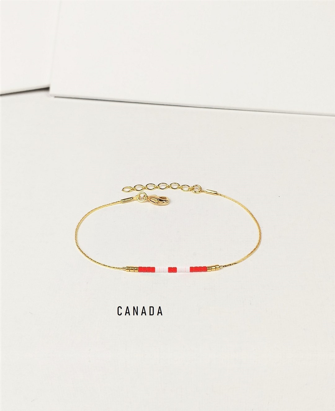 Canada Bracelet Chain, Flag of Canada Bracelet Gift for Exchange ...