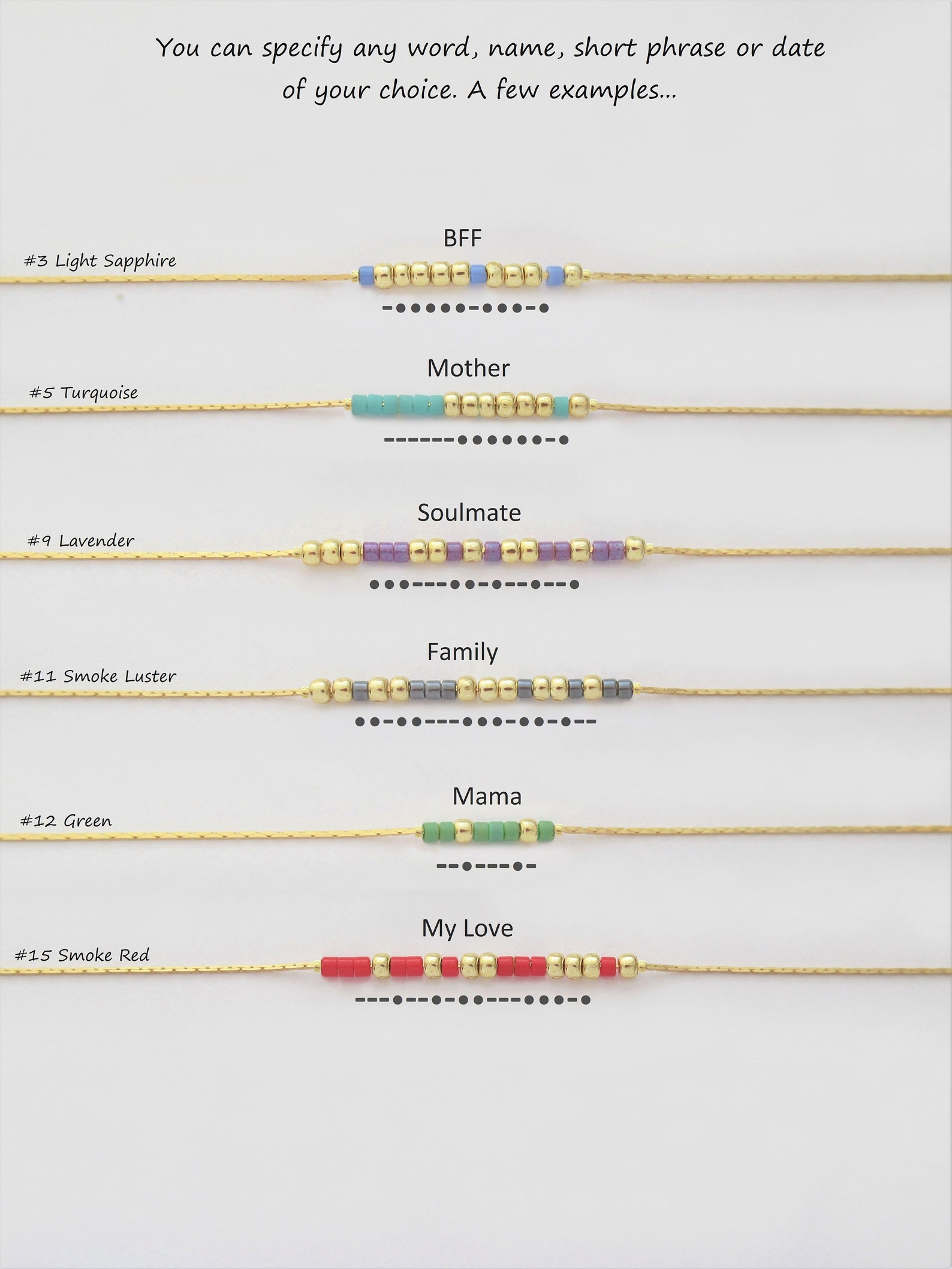 Gray Gold Bracelet Thin Morse Code Bracelet for Women - Etsy