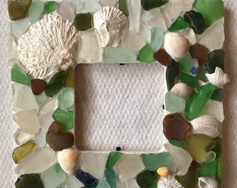 5 X 7 Sea Shell and Sea Glass Collage Art Frame - Etsy