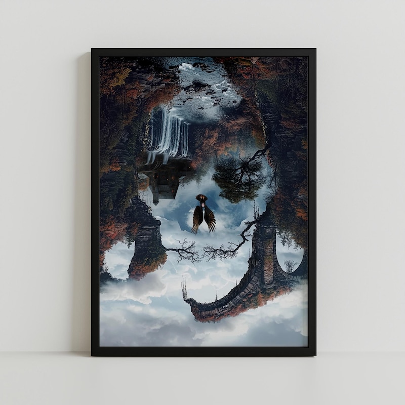 Skull Illusion Painting - Etsy