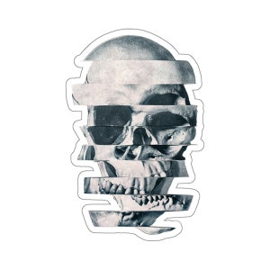 Skull Sticker Set of Ten, Skull Art Sticker Set, Gothic Skull Vinyl ...