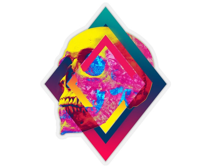 Skull Sticker Set of Five Skull Art Sticker Set Gothic Skull - Etsy