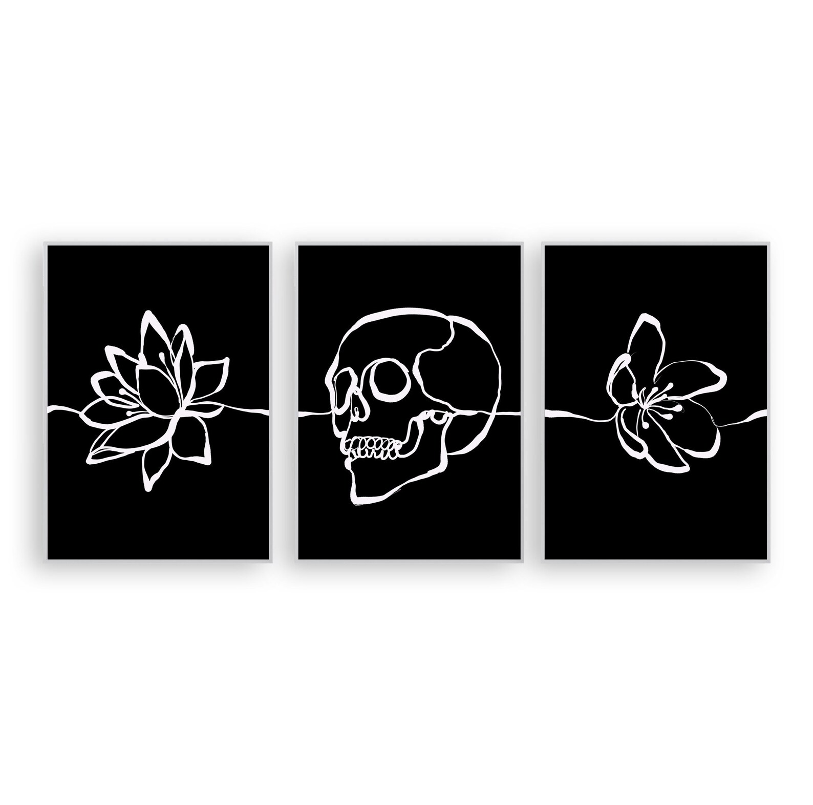 Set of 3 Line Art Print Minimal Art Poster Set Home Decor - Etsy