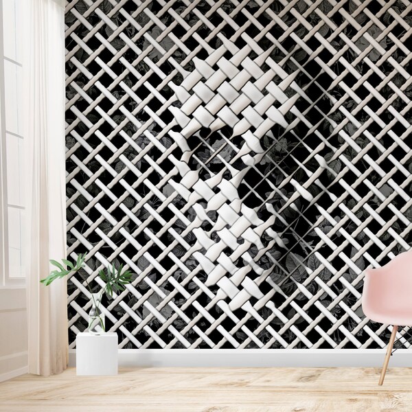 Wicker Wallpaper - Etsy