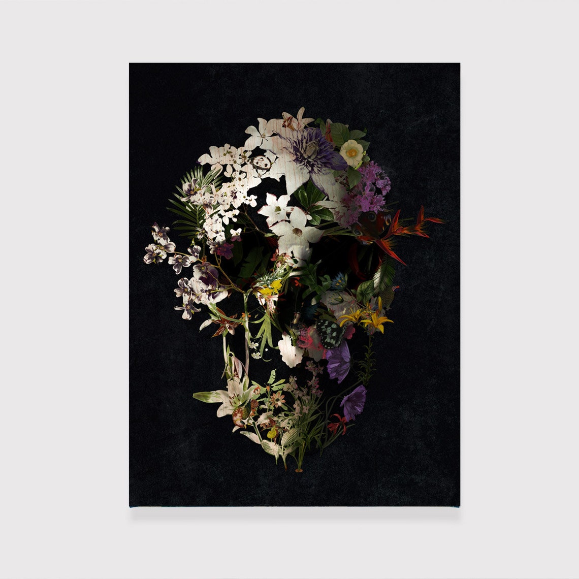 Set of 3 Canvas Skull Art Print 3 Piece Sugar Skull Print - Etsy