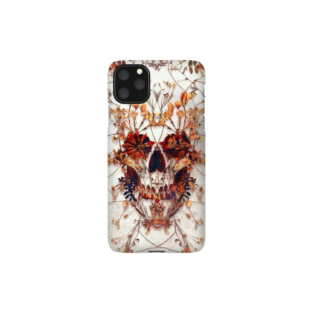 Sugar Skull iPhone 16 Case, Floral Skull iPhone Case, Skull Halloween ...