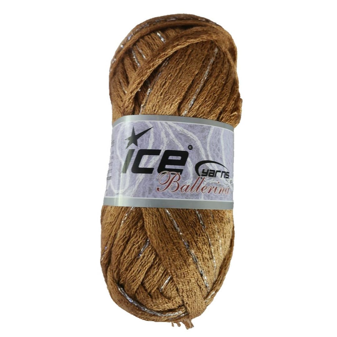 ICE Ballerina Golden Brownish Yarn With Silver Metallic Turkey - Etsy
