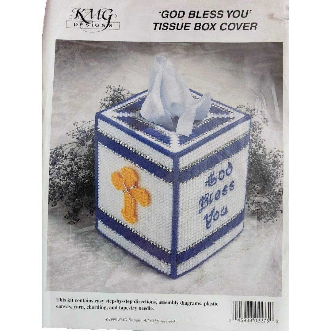 God Bless You Tissue Box Cover 1998 Kit - Etsy