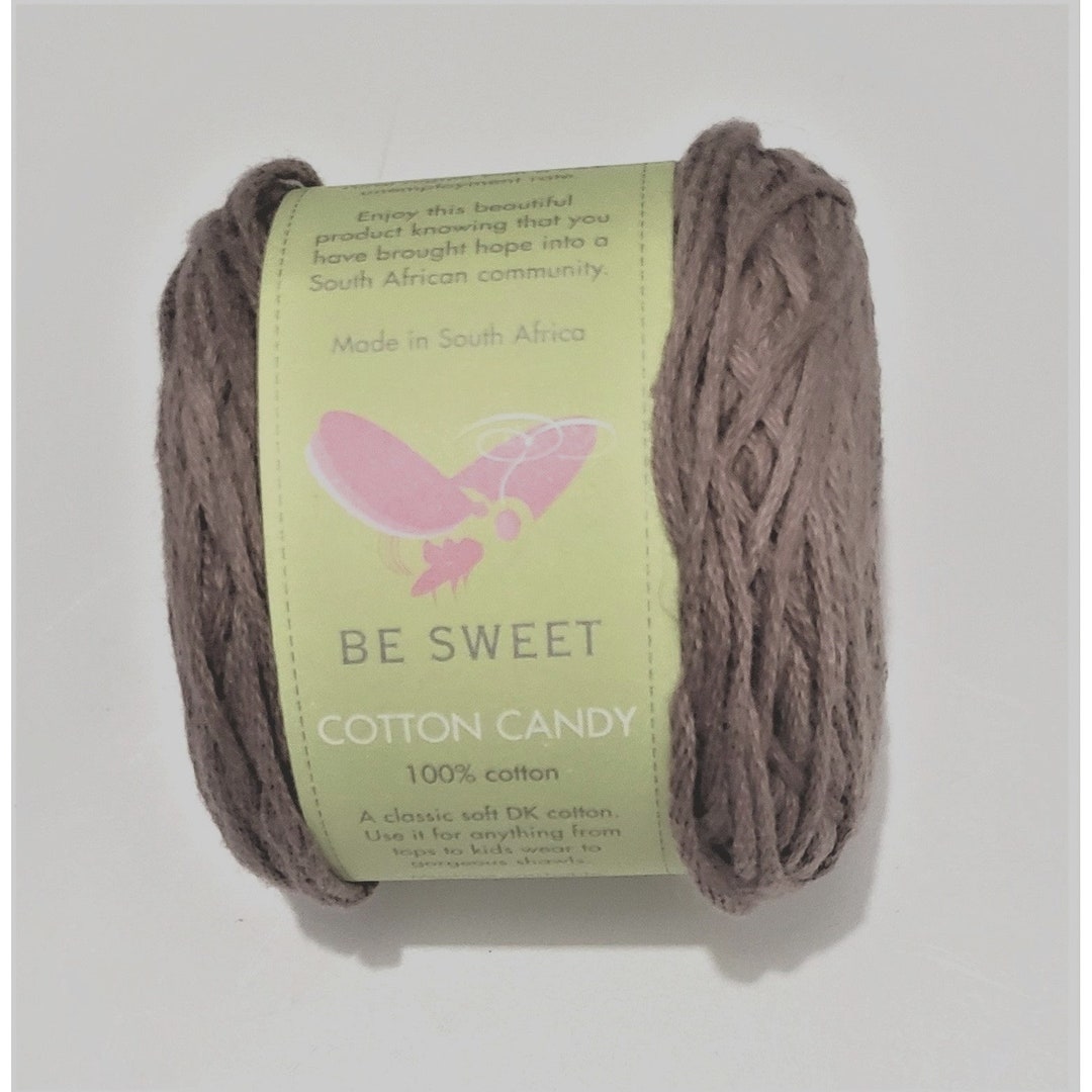 Cotton Candy 130yds Color Chestnut Yarn Made in South Africa - Etsy