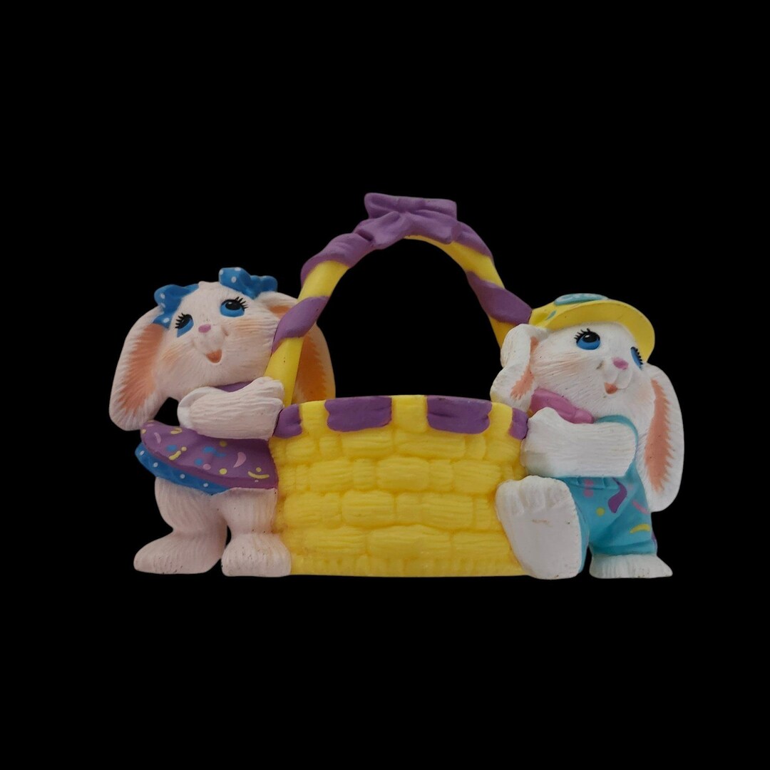 Crayola Easter 3 Figurines 1991 Easter Bunnies, Basket - Etsy