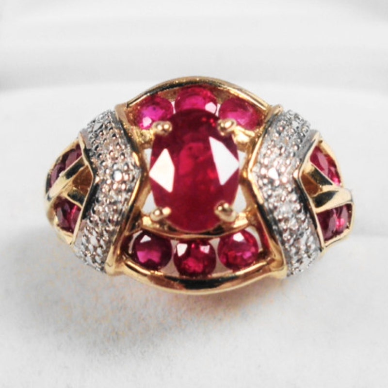 Art Deco Ruby Ring - Etsy