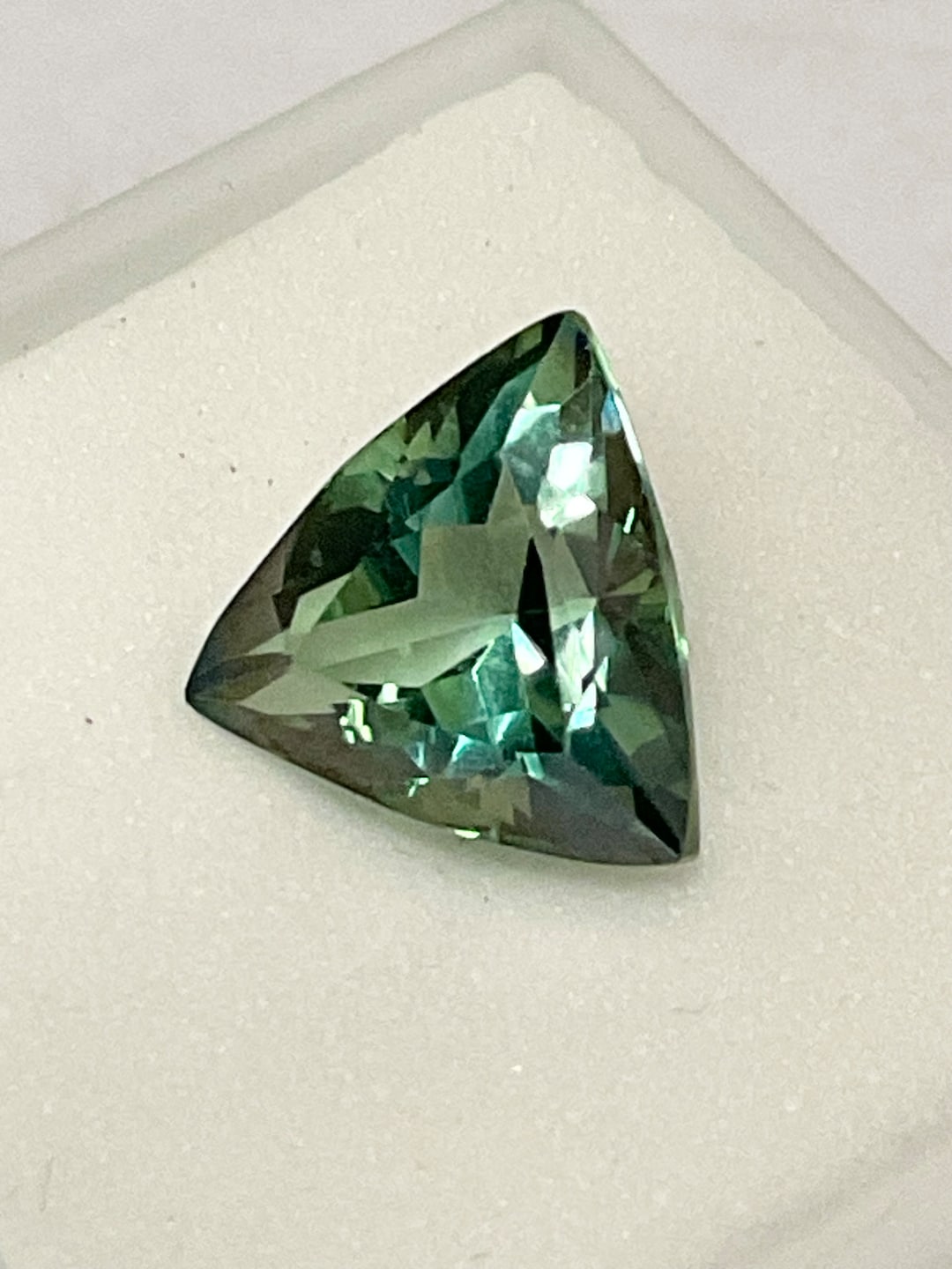 Blue-green Topaz Gemstone: 6.40ct Trillion Cut, Sri Lanka - Etsy