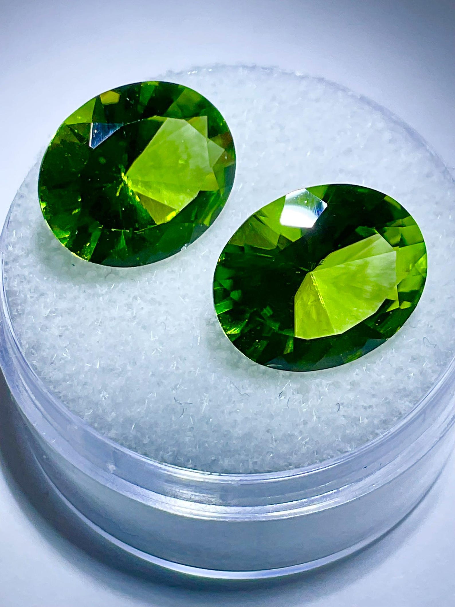 Peridot Gems From China, Matching Set of Stones. 12mm. X 10mm. - Etsy