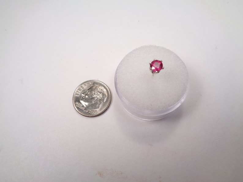 Single Ruby Post Earring. Quality Natural Red Ruby, 5mm. Round, 0.50 ...