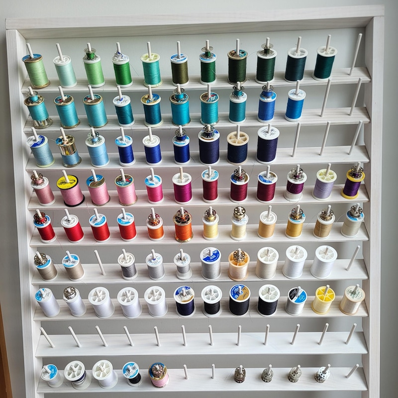 Sewing Thread Rack Wood - Etsy