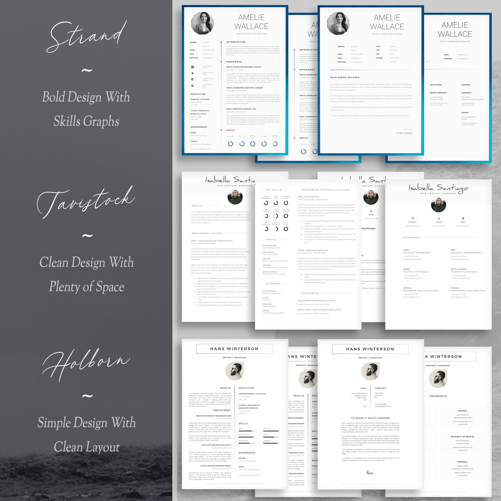Resume Template Bundle | Job Search Trackers | Complete Resume Pack ...