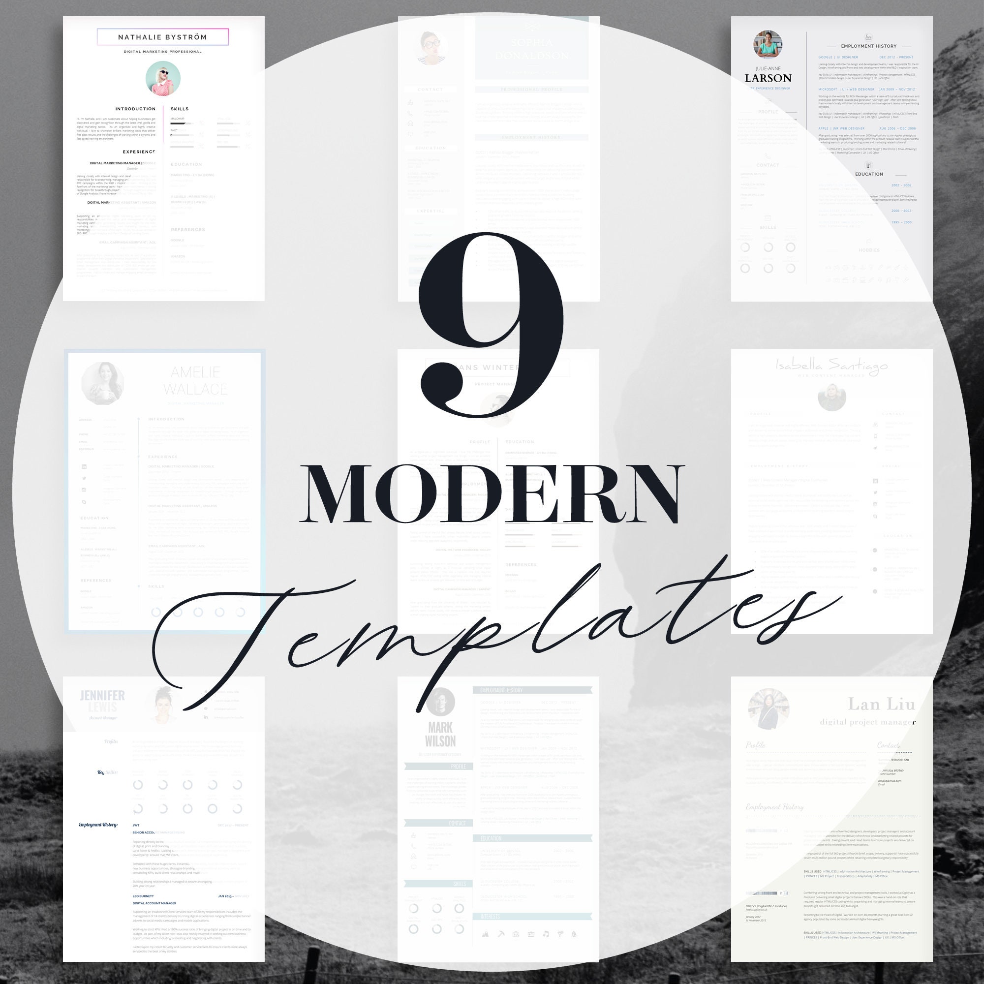 Resume Template Bundle | Job Search Trackers | Complete Resume Pack ...