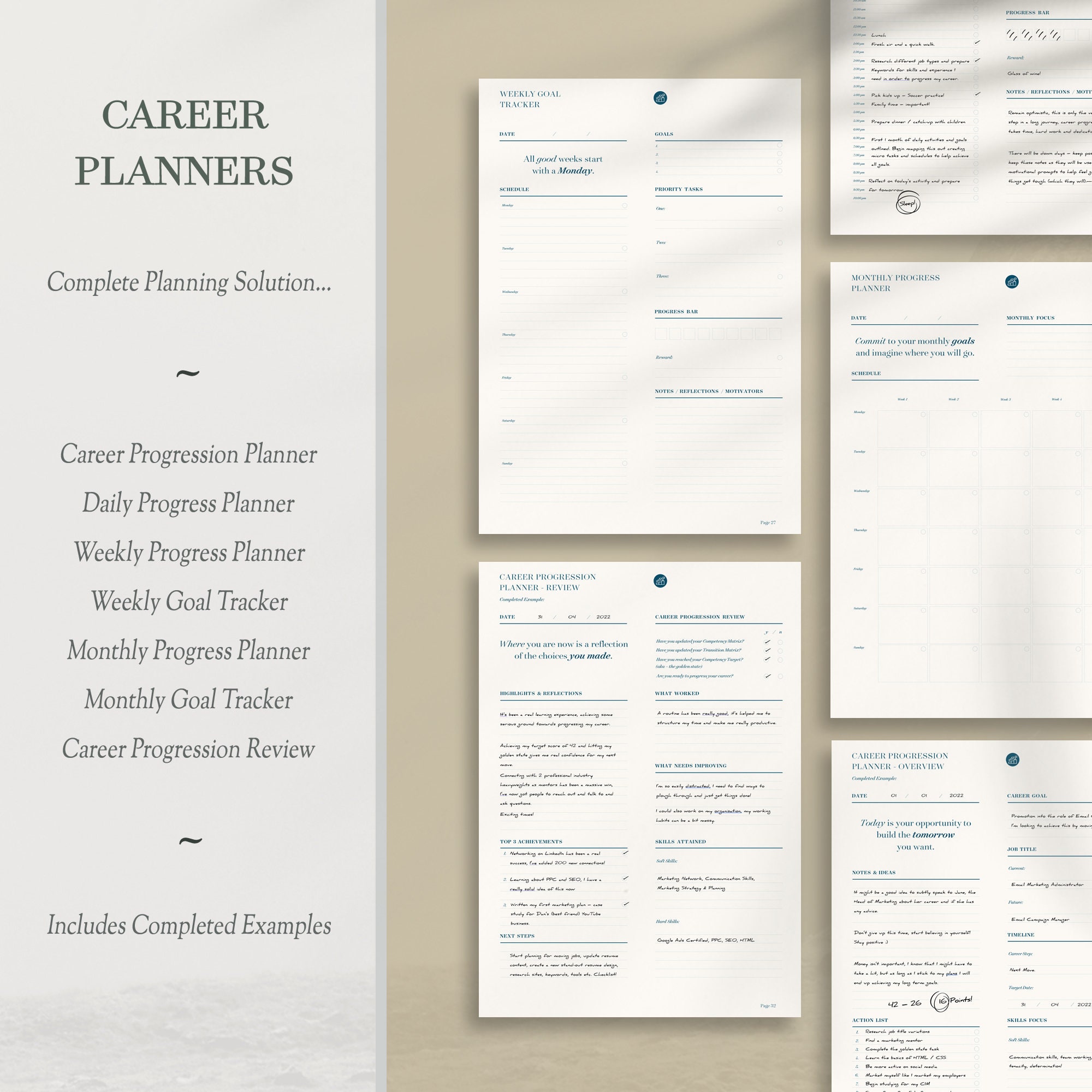 Career Development Plan Career Planner Career Workbook | Etsy