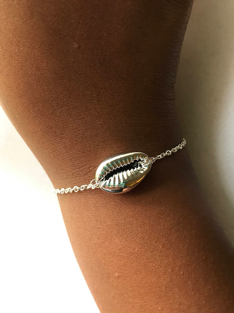 Cowrie Shell Bracelet in Natural Gold and Silver African | Etsy