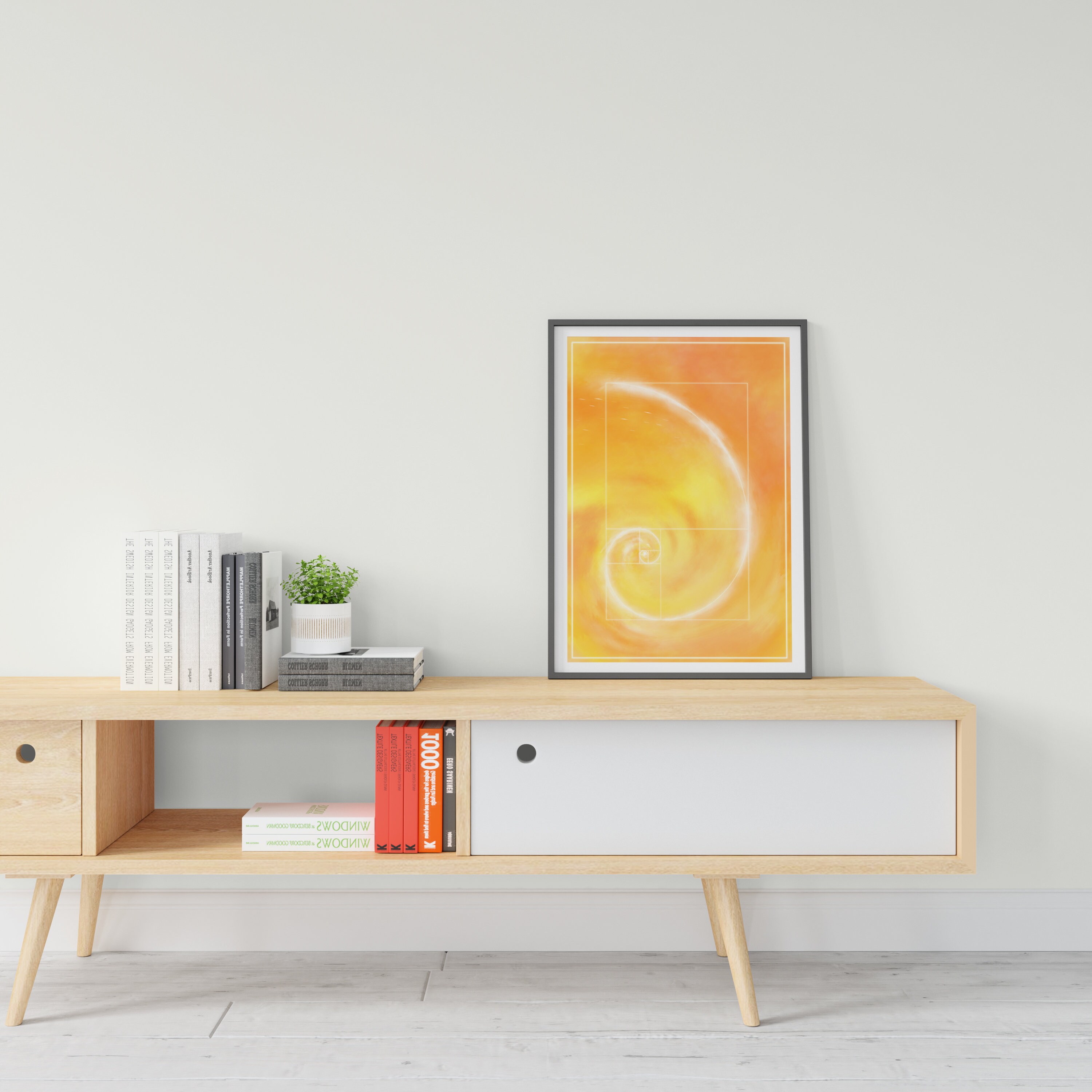 Sacred Geometry Fibonacci Spiral Poster Contemplation Meditation ...