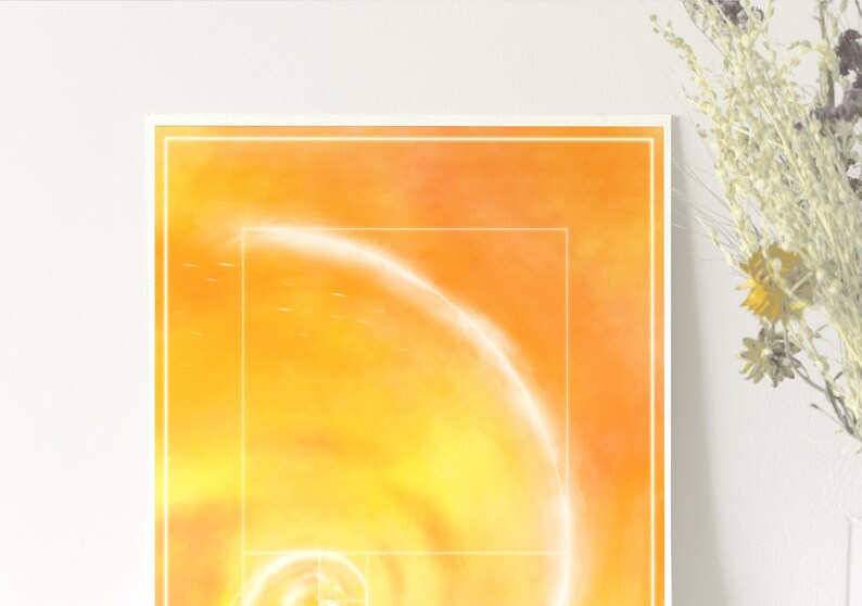 Sacred Geometry Fibonacci Spiral Poster Contemplation Meditation ...