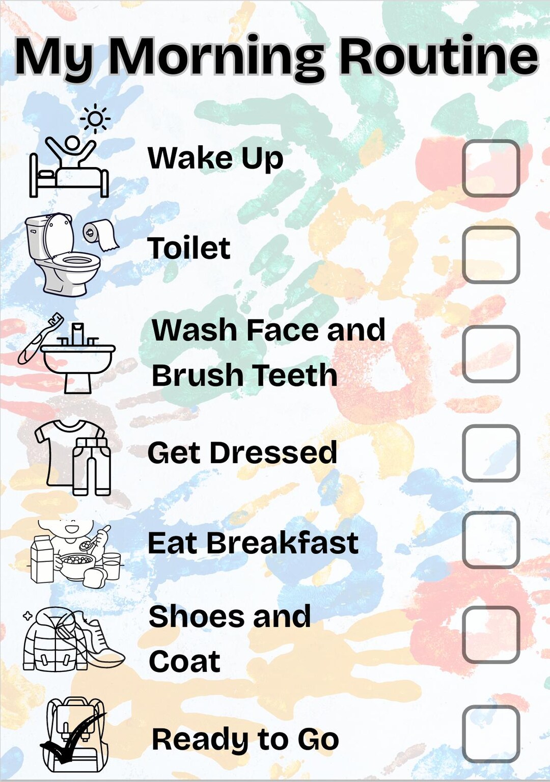 Morning Routine Visual – Printable & Digital Use - Etsy