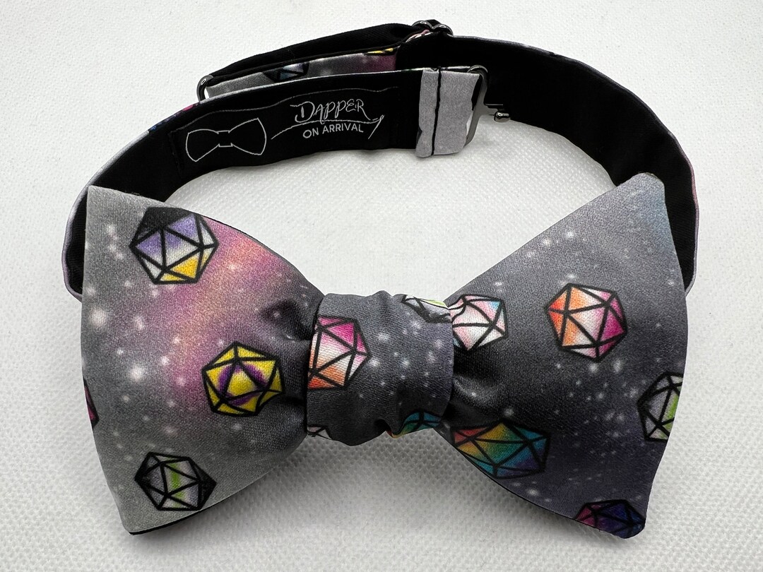 Gaming Dice Bow Tie, Inclusivity, Bowtie, Nerdy, D20, LGBTQIA+, Bi ...