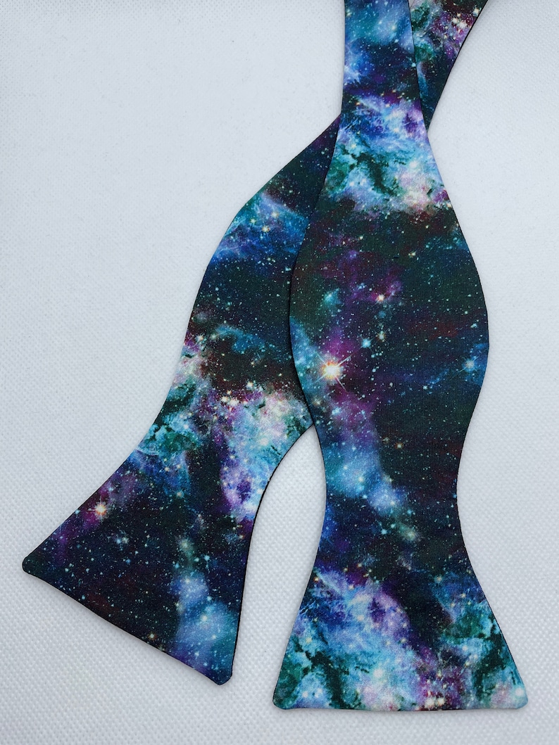 Dark Nebula Bow Tie Galaxy Self Tie Pre Tied Bowtie - Etsy