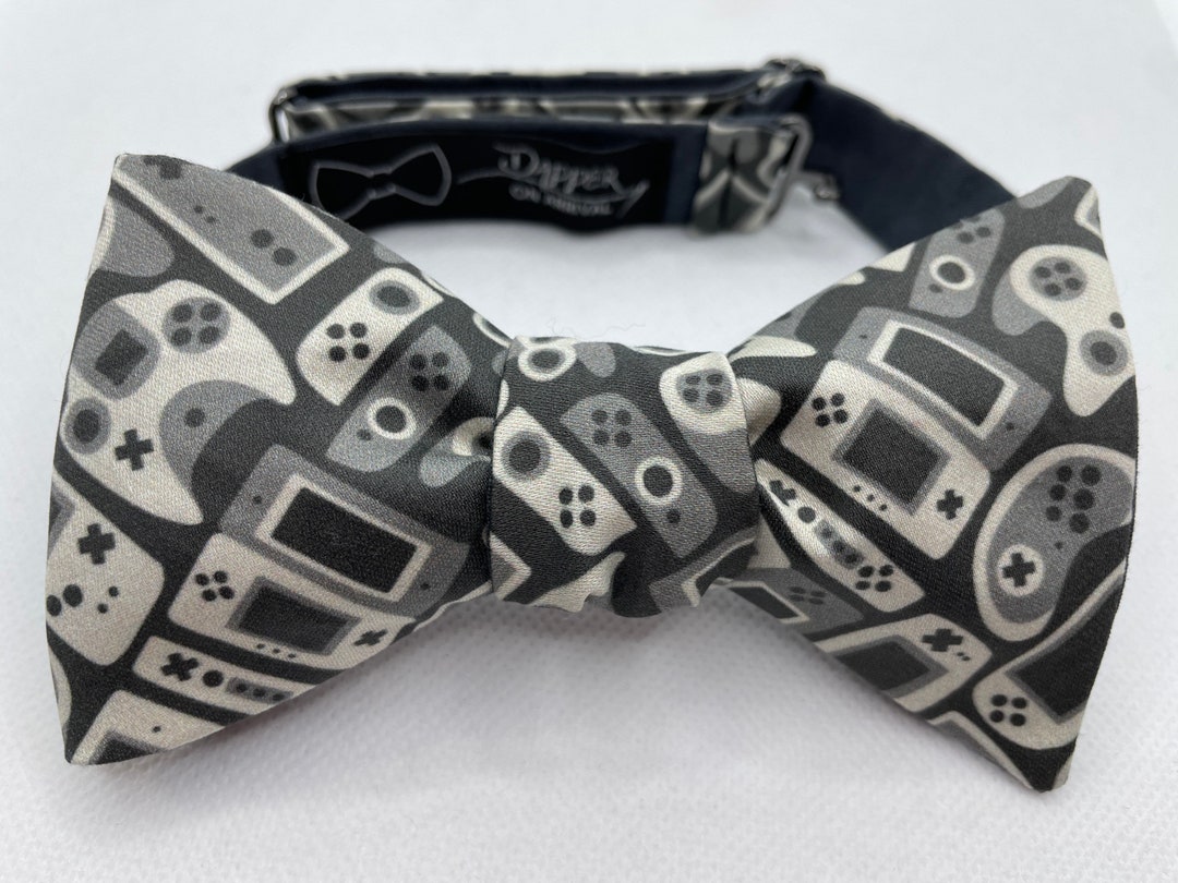 Video Game Bow Tie, Geek, Bowtie, Self Tie, Pre Tied, Gamer, Nerd ...